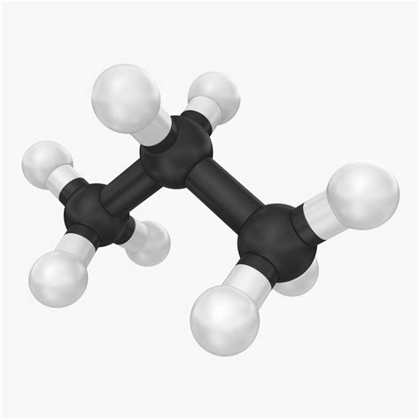 Propane Molecular 3 3d Model 15 3ds Fbx Obj Max Free3d