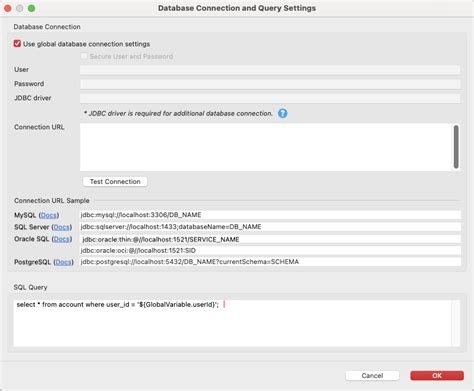 How Do I Use Variables In The Sql Query I Use To Import Database Data