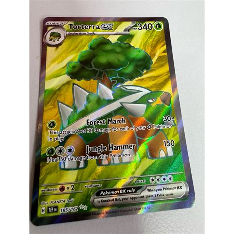 Grass Type Pokemon Card Torterra Ex 185162 Shopee Malaysia