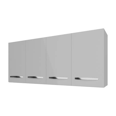 Armário Aéreo Suspenso 4 Portas 118 cm Modulado Cozinha Multiuso