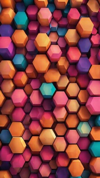 Premium Photo 3d Geometric Abstract Hexagonal Wallpaper Background