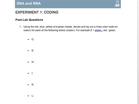 From Experiment 1 Coding You Were To Create A