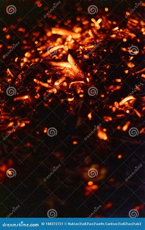 Burning Ashes Texture With A Big Contrast Stock Image Image Of Glow
