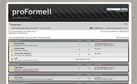 20 Free And Premium PhpBB3 Styles