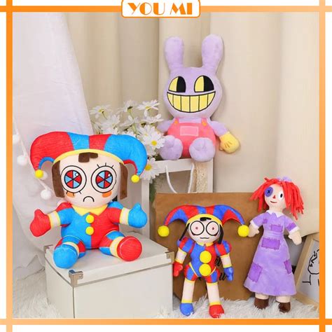 The Amazing Digital Circus Pomni Anime Ragatha Jax Cartoon Clown Cute Plush Dolls Stuffed Toy