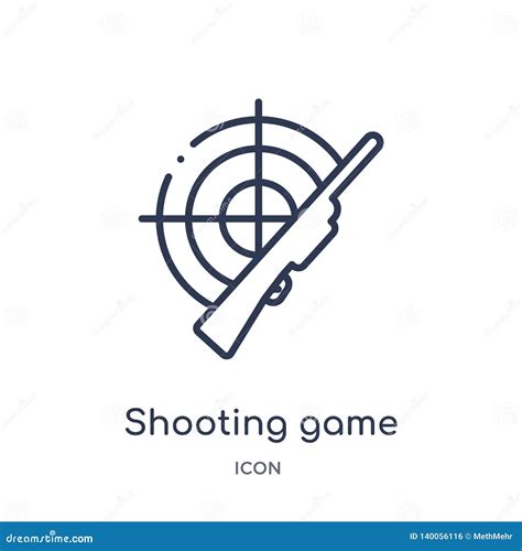 Linear Shooting Game Icon From Entertainment And Arcade Outline