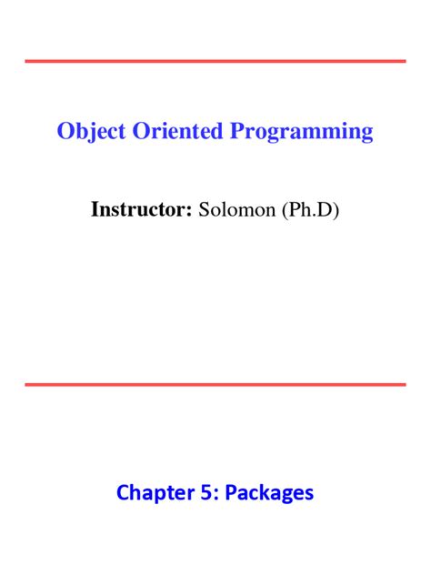 Chapter 5 Packages Pdf Class Computer Programming Namespace