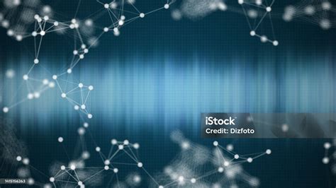 Futuristic Neural Network Of Trigonometric Figures Points And Polygons