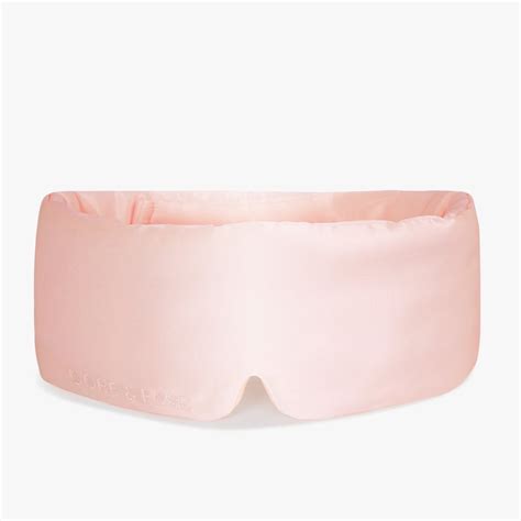 Silk Sleeping Mask Rose Light Pink Luxury And Comfort Dore And