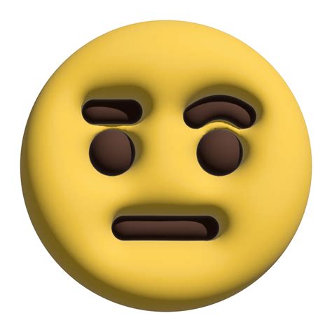 Emoticon Emoji 3d Skeptic 25945179 Png