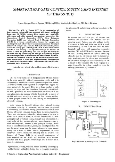 Pdf Smart Railway Gate Control System Using Internet Of Things Iot
