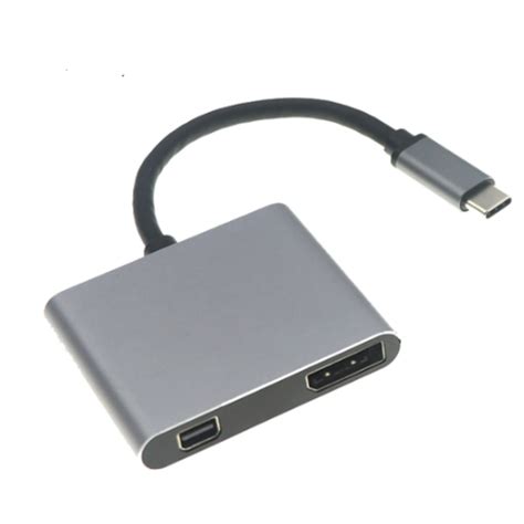 In Type C Hub Adapter To Display Port And Mini Display Port