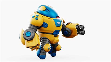 Combat Toy Bot Rigged 3d Model Rigged Cgtrader