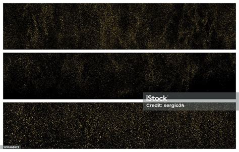 Set Of Gold Glitter Texture Panoramic Background向量圖形及更多不衛生的圖片 不衛生的