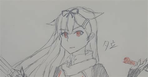 夕立艦隊これくしょん 今日描いたぽいの模写っぽい よっしー提督のイラスト Pixiv