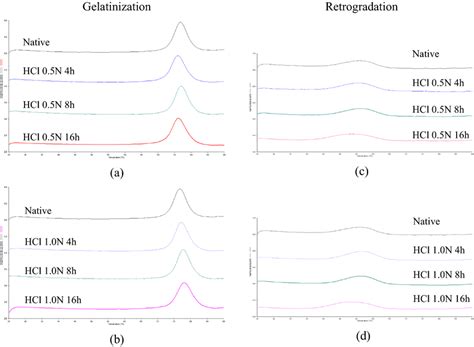 Dsc Endothermic Thermogram Of Gelatinization And Retrogradation Of