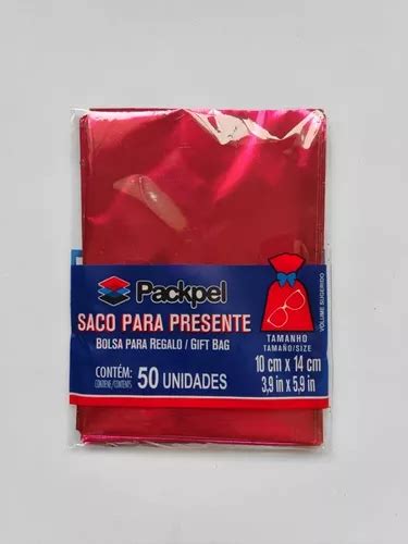 Saco Para Presente Embalagem Metalizado X Varias Cores Mercadolivre