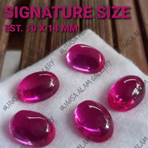 Batu Red Ruby Merah Delima Deluxe Signature Size Bahan Batu Merah Siam