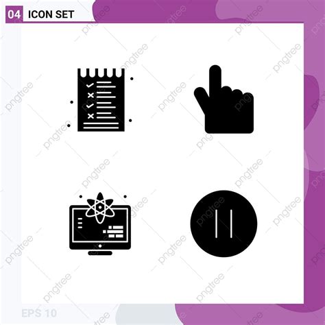 User Interface Pack Of 4 Basic Solid Glyphs Of Food Food Hand Control Png And Vector With