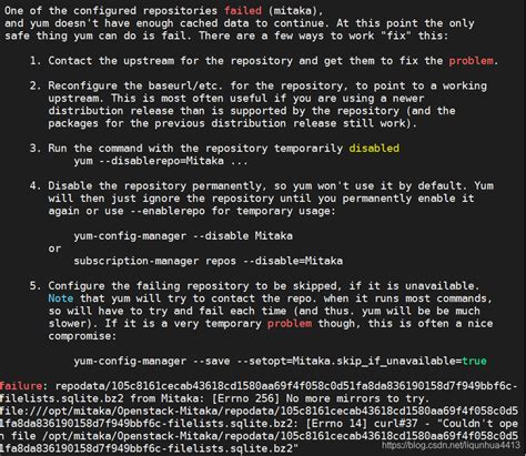 Openstack安装安装mariadb数据库报错没有可用软件包 Mariadb Galera Server。 Csdn博客