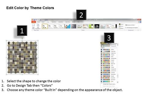 Pieces X Rectangular Jigsaw Puzzle Matrix Powerpoint Templates Graphics