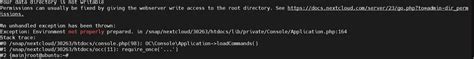 Exception Environment Not Properly Prepared ℹ️ Support Nextcloud