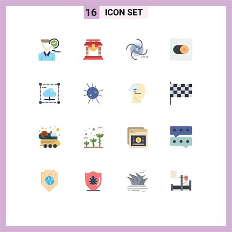 16 Universal Flat Colors Set For Web And Mobile Applications Cloud Switch Chinese Settings