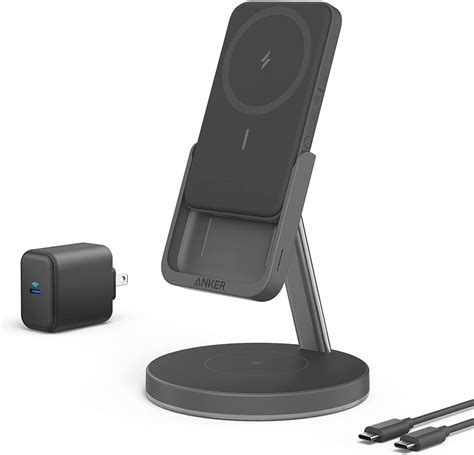 Iphone1312とイヤホン充電＆モバイルバッテリー「anker 633 Magnetic Wireless Charger Maggo