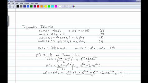 Complex Trigonometric Functions YouTube