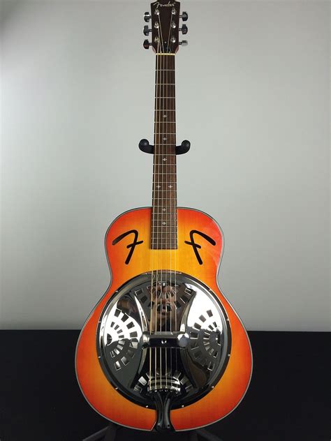 Fender Fr 50 Resonator Acoustic Guitar Sunburst Reverb