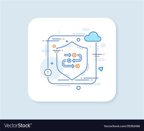 Survey Progress Line Icon Algorithm Sign Vector Image