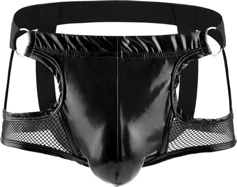 Amazon メンズ セクシーメンズウェア セクシー下着 パンツ 変態 過激 ユニーク メンズ T 字型パンツレザーダブルオープンカット