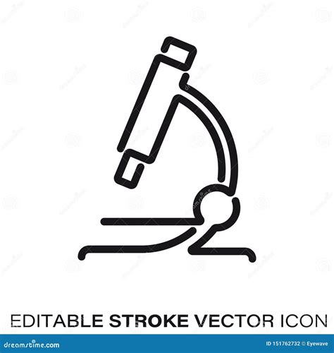 Microscope Vector Line Icon Stock Vector Illustration Of Laboratory Biology 151762732