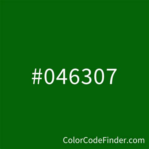 Emerald Green Color Code Is 046307