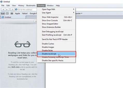 how to enable or disable javascript in browsers