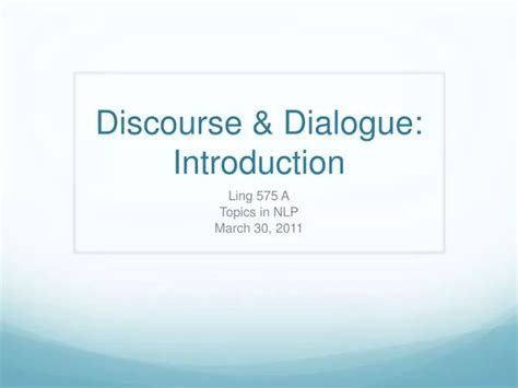 ppt discourse and dialogue introduction powerpoint presentation id