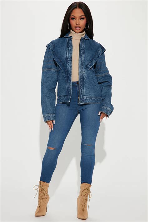 Ridin Shotgun Denim Jacket Dark Wash Fashion Nova Jackets And Coats