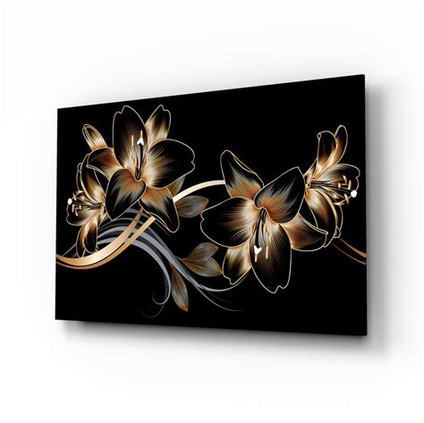 Flower Glass Wall Art Uk Unique Designs Insigneart Uk