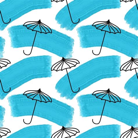 Premium Photo Seamless Pattern Of Umbrellas On White Background