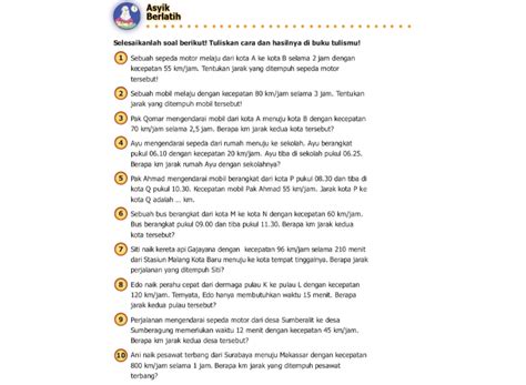 Kunci Jawaban Matematika Kelas 5 SD MI Halaman 62 Asyik Berlatih