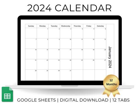 A Desktop Computer Screen With The Text Google Sheets Digital Calendar