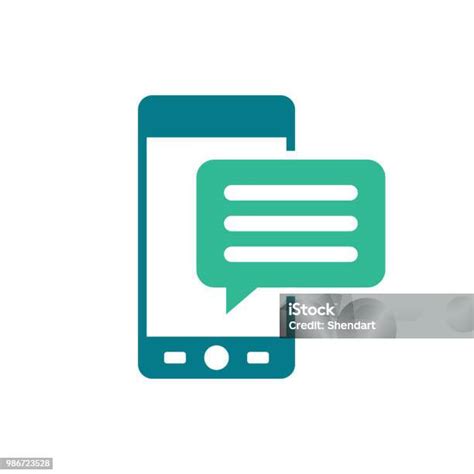 모바일 아이콘 텍스트 메시지연설 거품sms 및 통신 아이콘평면 벡터 일러스트 레이 션 흰색 배경에 고립 그래픽 사용자