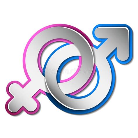 Paper Male And Female Linked Gender Icons Stock Vector Illustration Of Married Isolated