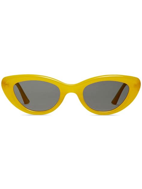 Gentle Monster Conic Tinted Sunglasses Yellow Farfetch