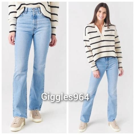 Levis Jeans Levis Ribcage High Rise Bootcut Jeans Samba Tango