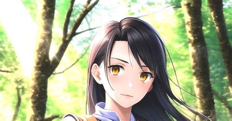 女の子 光射す森の冒険者ちゃん サヲリ・アサカのイラスト Pixiv