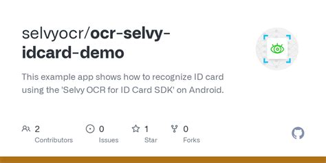 GitHub Selvyocr Ocr Selvy Idcard Demo This Example App Shows How To
