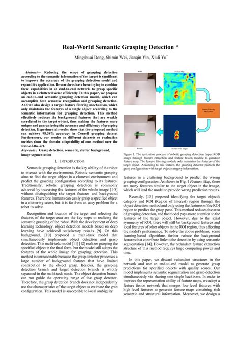 Real World Semantic Grasping Detection Deepai