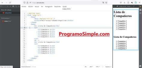 Html5 Básico Listas Y Numeraciones Compañeros Y Compañeras