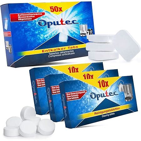 Oputec kit de nettoyage pour machines à café automatiques pastilles de détartrage